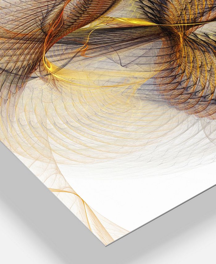 Design Art Designart 'Abstract Brown Spiral Texture' Abstract Metal ...