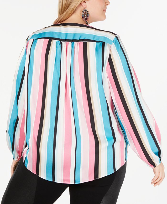 INC International Concepts INC Plus Size Striped Rainbow Blouse ...