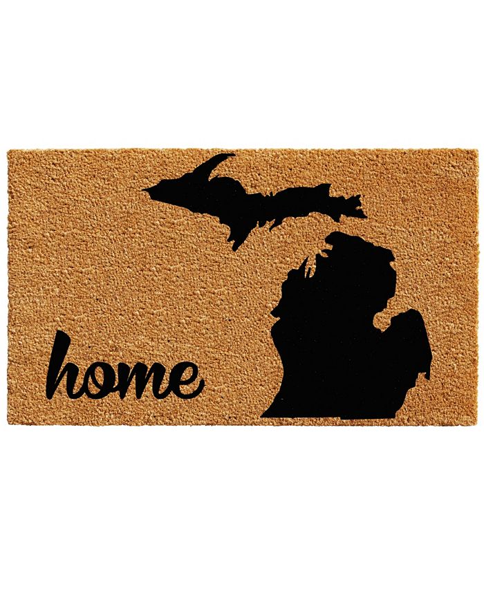Home & More Michigan 18" x 30" Coir/Vinyl Doormat - Macy's