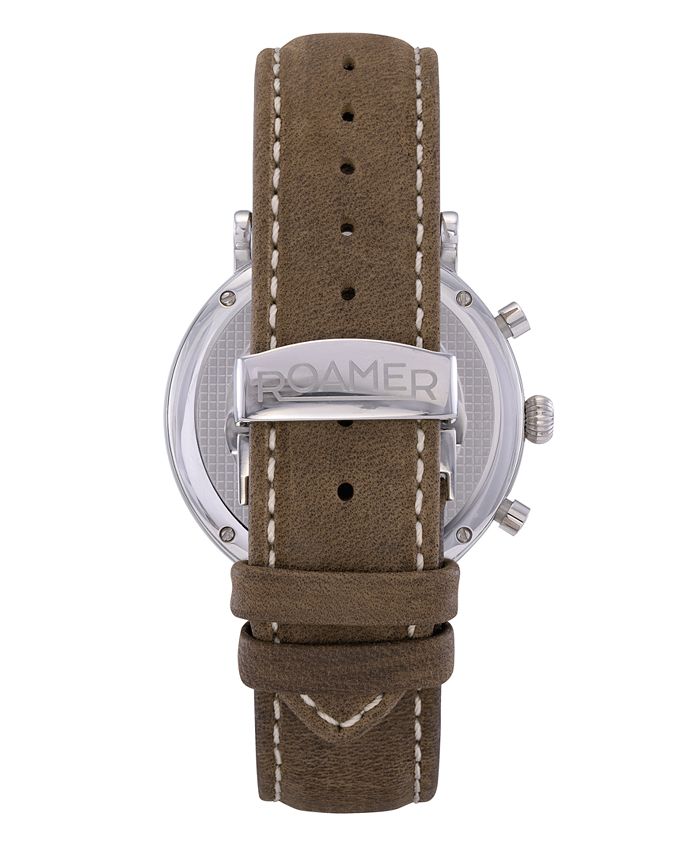 Roamer Men's Chronograph 42 mm Dress Watch in Stainless Steel Case on ...