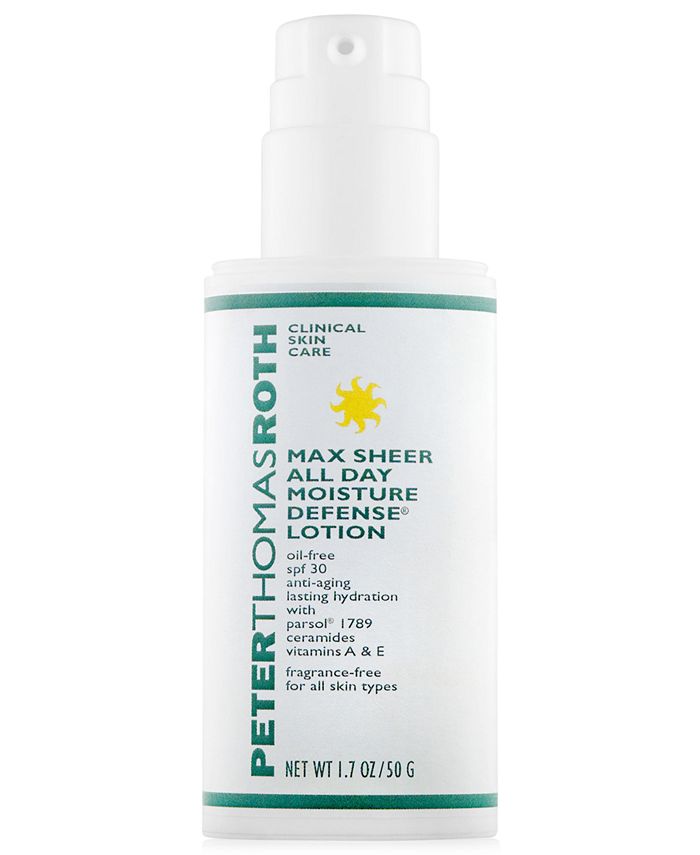 Peter Thomas Roth Max Sheer All Day Moisture Defense Lotion SPF 30, 1 ...