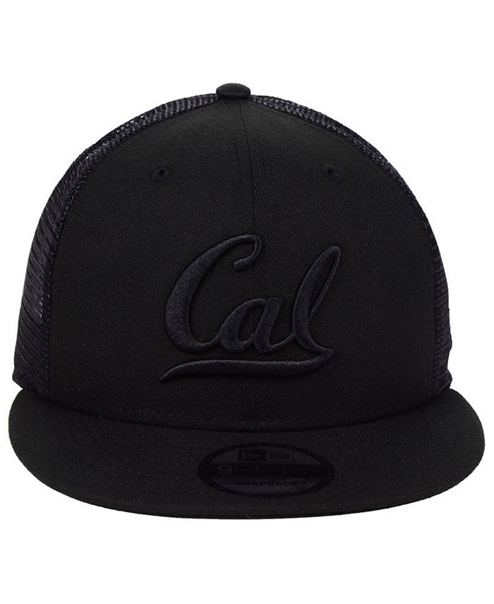 New Era California Golden Bears Black on Black Meshback Snapback Cap ...