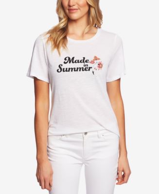 CeCe Crew-Neck Graphic T-Shirt - Macy's