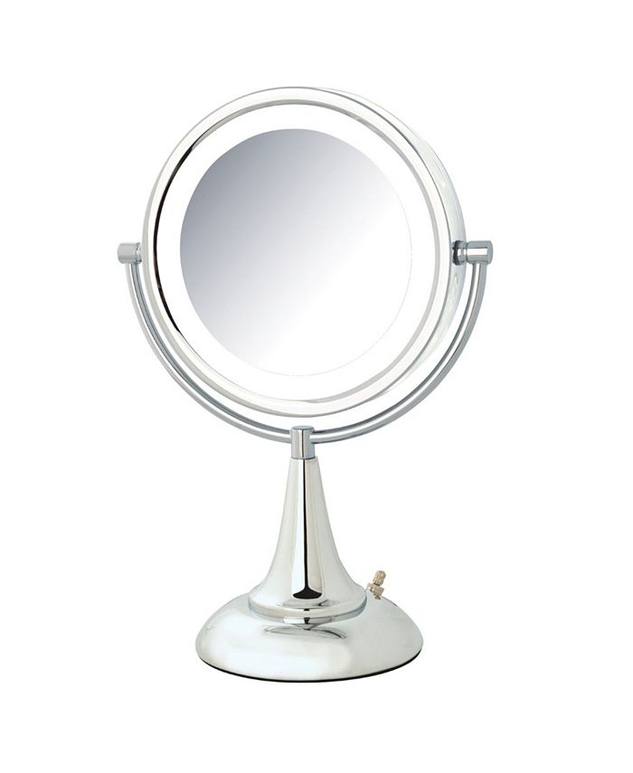 Jerdon The HL8510CL 8.5" LED Lighted Table Top Mirror - Macy's
