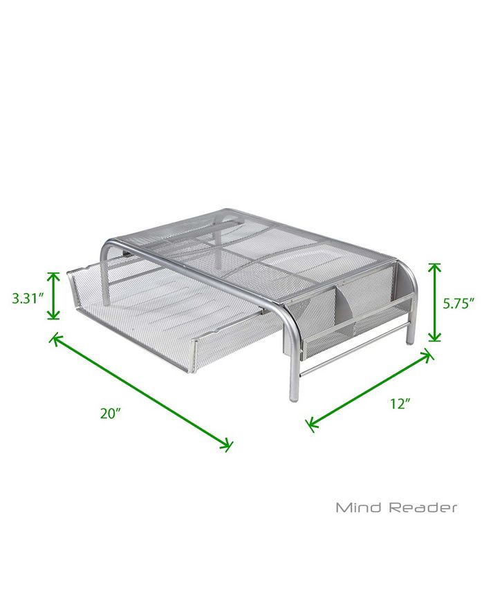 Mind Reader Metal Mesh Monitor Stand with Drawer - Macy's
