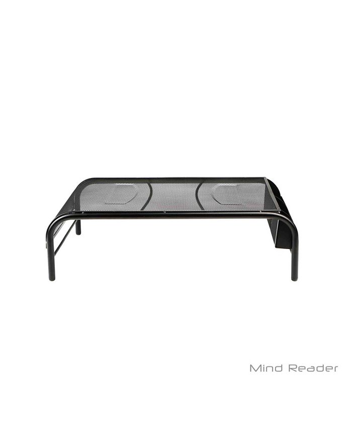 Mind Reader Metal Mesh Monitor Stand with Storage Compartments - Macy's