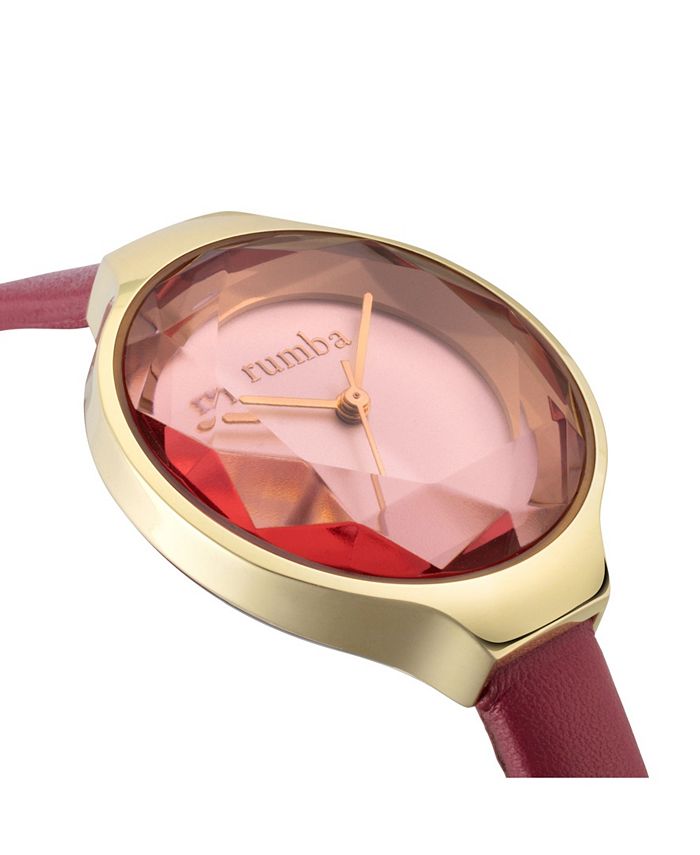 RUMBATIME Orchard Gem Genuine Leather Strap Watch - Macy's