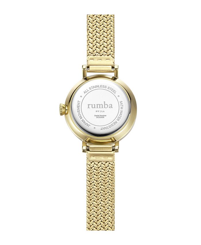 RUMBATIME Hudson Weave Gold Mesh Watch - Macy's