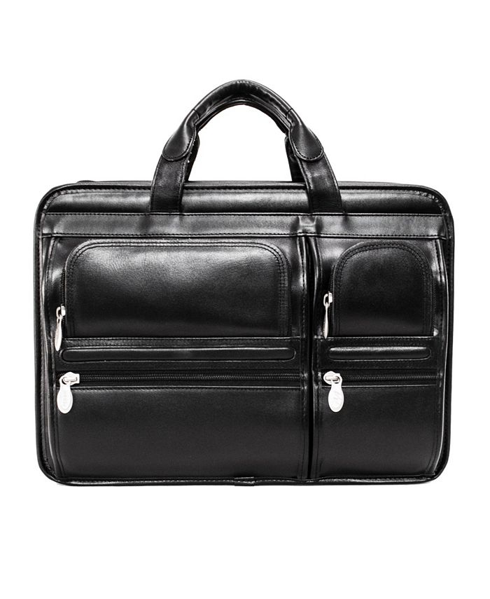McKlein Hubbard Double Compartment Laptop Briefcase - Macy's