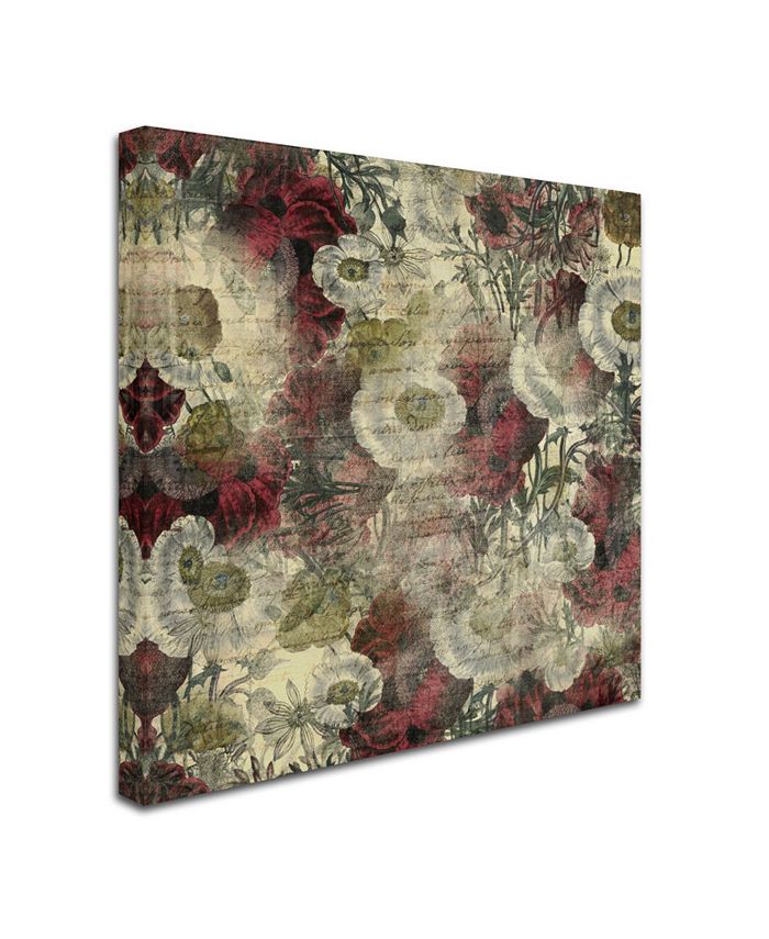 Trademark Global Marcee Duggar 'Floral Bouquet Scripty Collage' Canvas ...