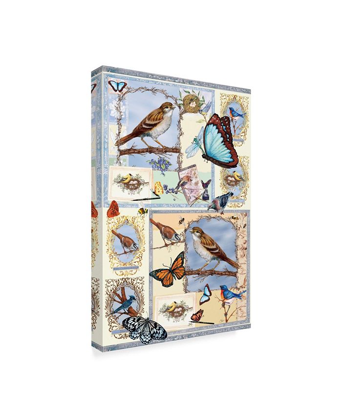 Trademark Global Sher Sester 'Birds Banner' Canvas Art - 47" x 30" x 2 ...
