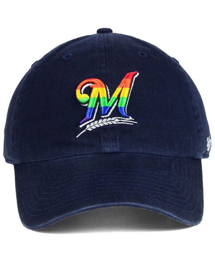 '47 Brand Milwaukee Brewers Pride CLEAN UP Strapback Cap - Macy's