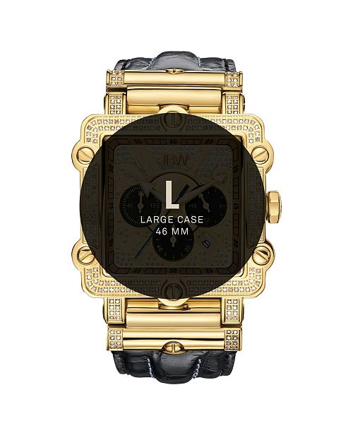 Jbw Men's Phantom Diamond (1 ct.t.w.) 18k Gold Plated Stainless Steel ...