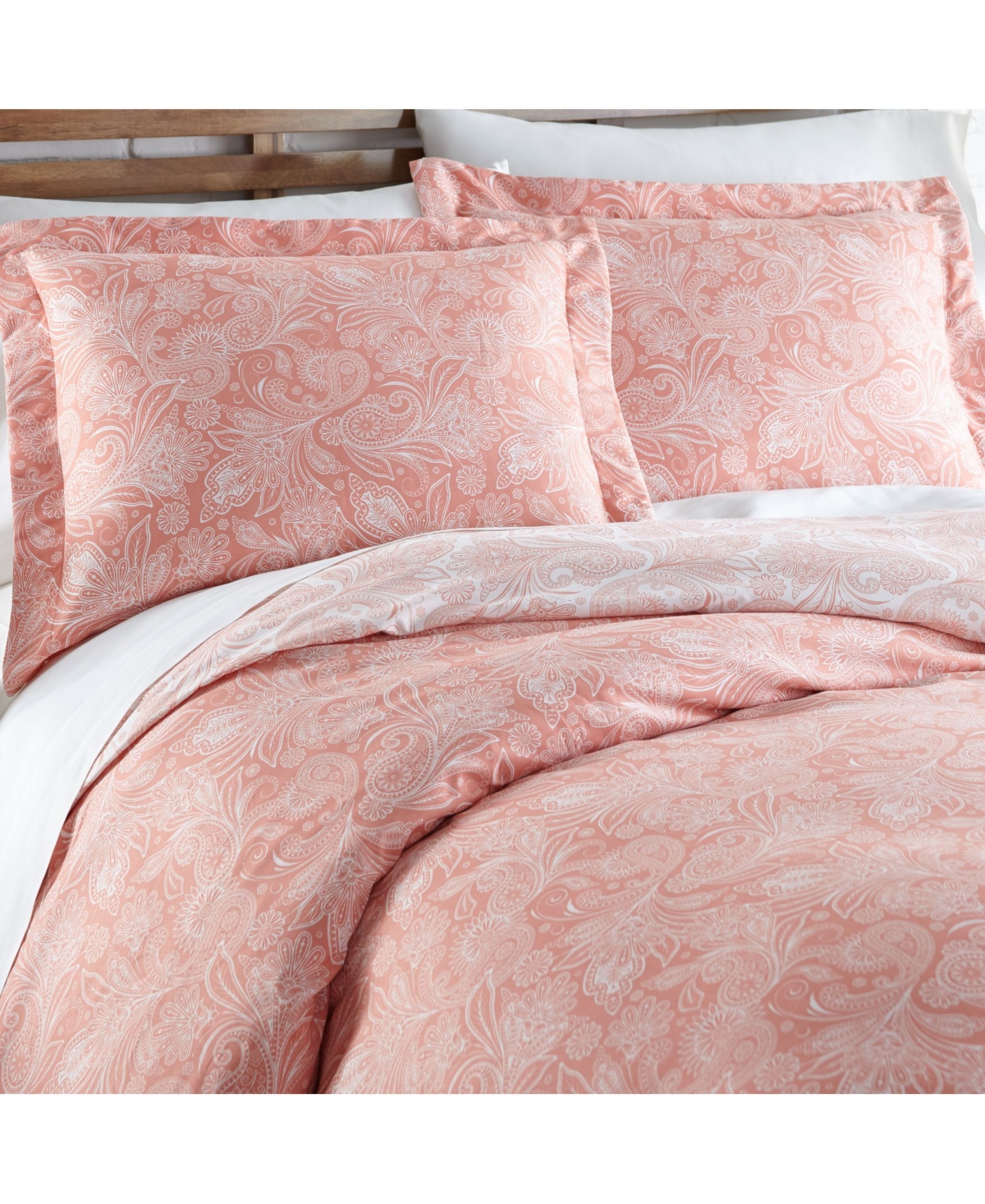 Southshore Fine Linens Perfect Paisley 3-Pc. Comforter Set  Full/Queen - Coral