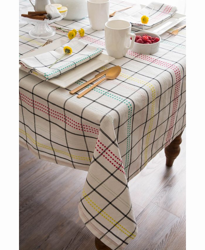 Design Imports Color Pop Plaid Table cloth 60" X 84" - Macy's
