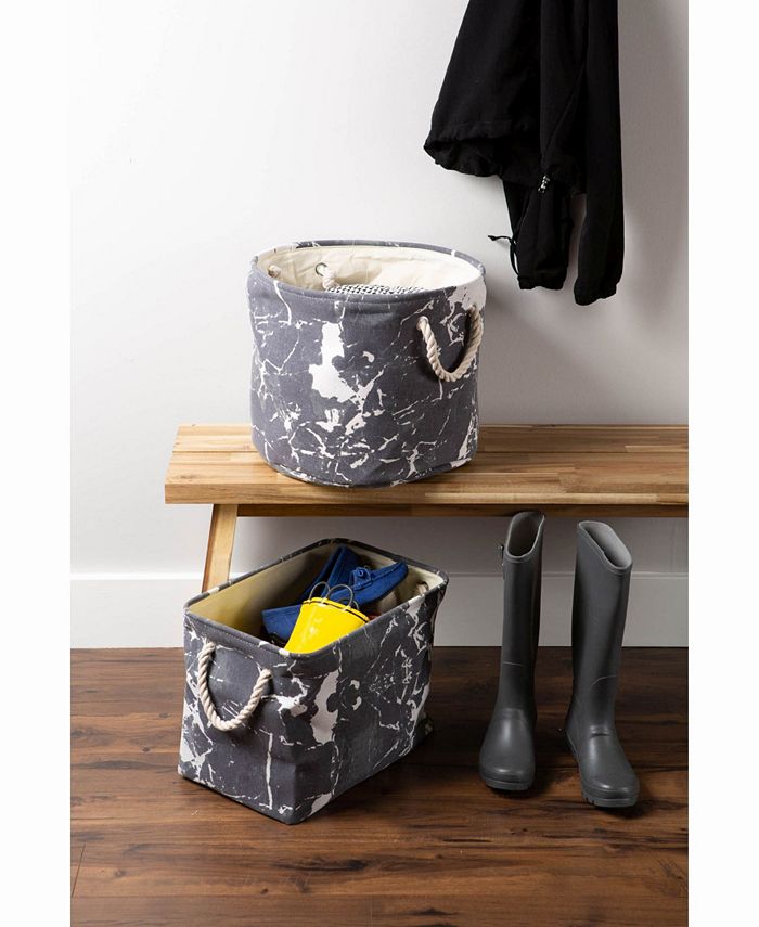 Design Imports Storage Bin Marble, Round - Macy's