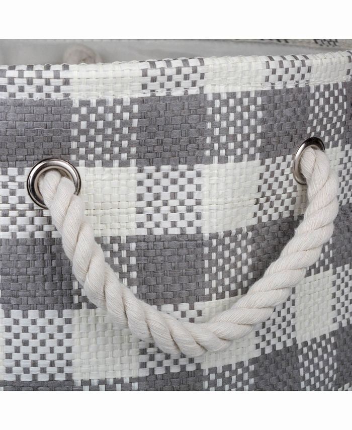 Design Imports Paper Bin Checkers, Round - Macy's