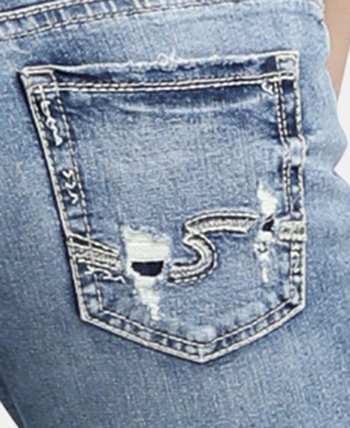 Silver Jeans Co. Ripped Boyfriend Jeans - Macy's