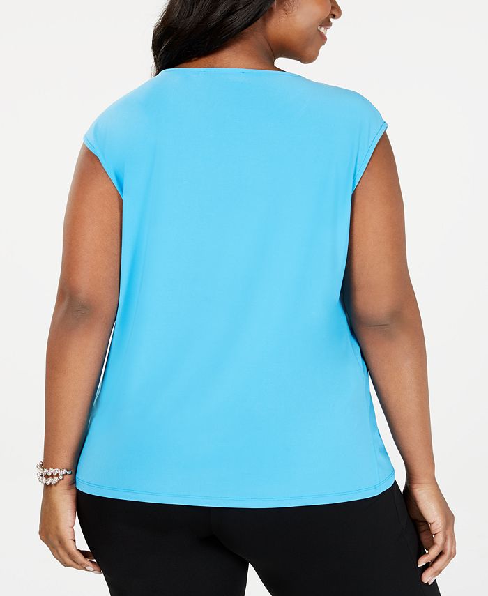 Kasper Plus Size Crisscross Blouse - Macy's