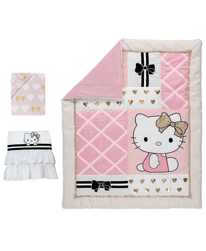 Lambs & Ivy Hello Kitty with Hearts Nursery 3-Piece Baby Crib Bedding ...