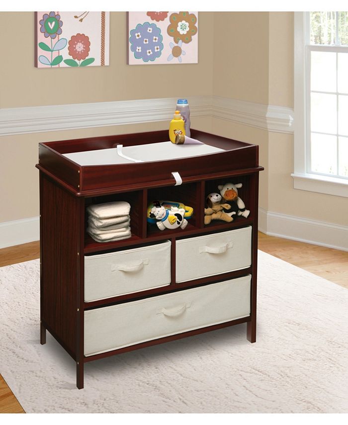 Badger Basket Estate Baby Changing Table with Three Baskets - OVERMAX ...