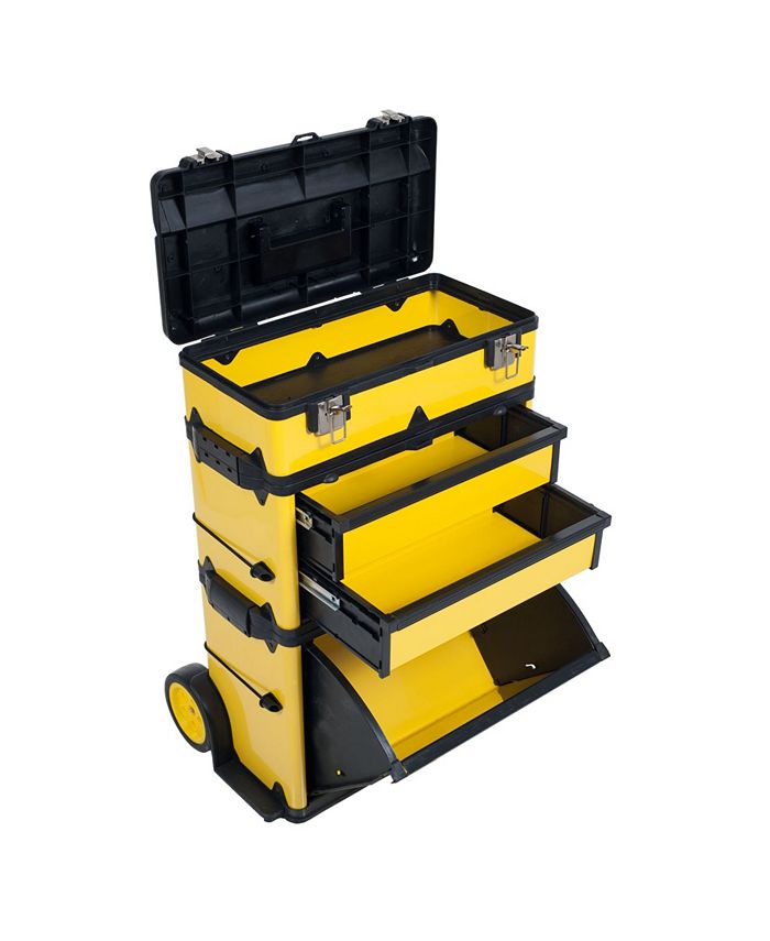 Trademark Global Stackable Toolbox Rolling Mobile organizer with ...