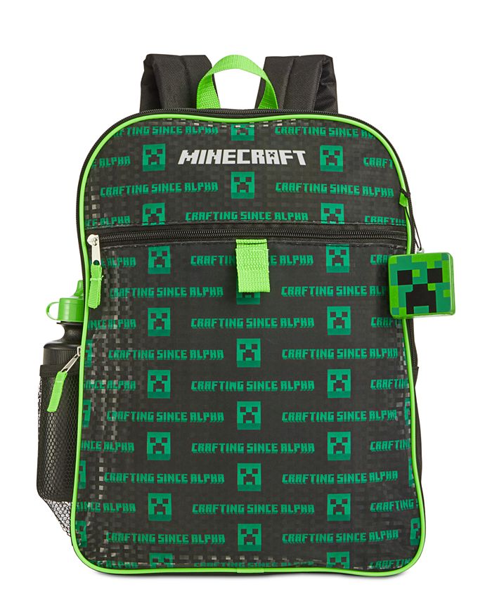 Bioworld Little & Big Boys 5-Pc. Minecraft Backpack & Lunch Kit Set ...
