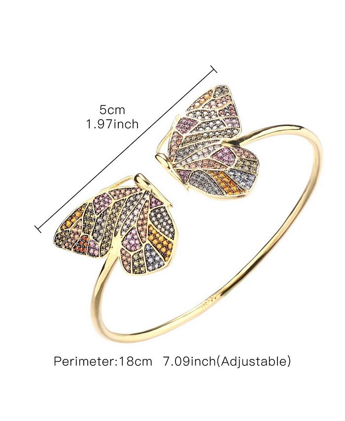 nOir Multi-Colored Stone Butterfly Cuff - Macy's