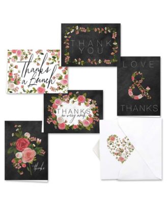 Chalkboard Floral Note Cards Assortment - Macy's
