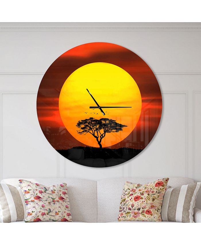 Design Art Designart Oversized Traditional Round Metal Wall Clock - 36 ...