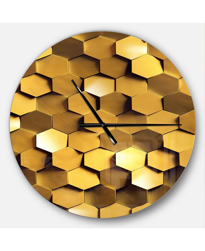 Design Art Designart Oversized Modern Round Metal Wall Clock - Macy's