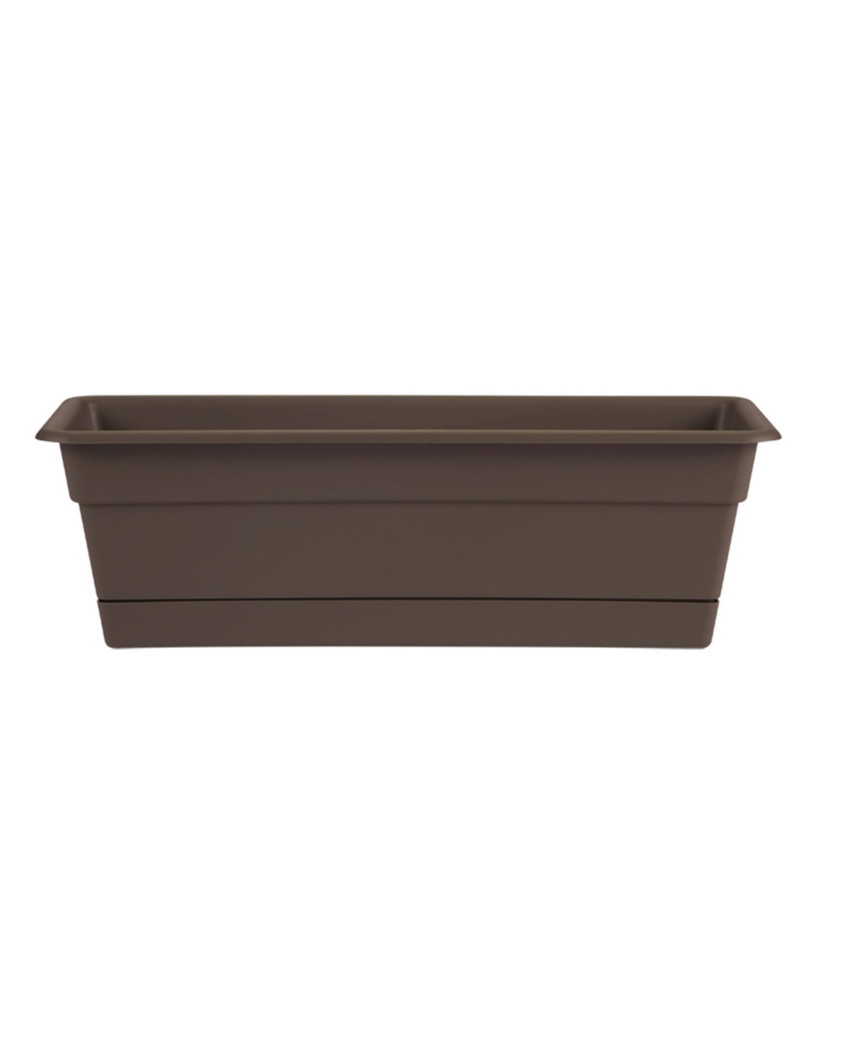 Bloem 18" Wide Rectangular Dura Cotta Window Box Chocolate