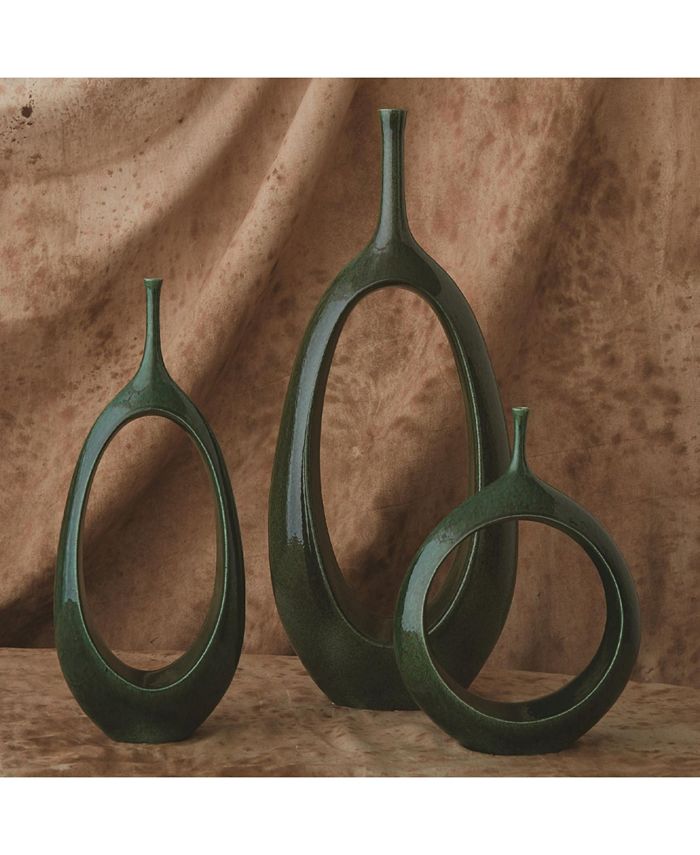 Global Views Open Oval Ring Vase Medium - Macy's