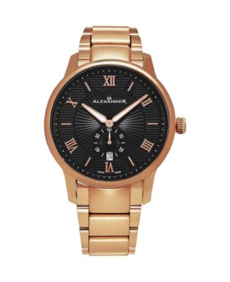 Alexander Watch A102B-05, Stainless Steel Rose Gold Tone Case on ...