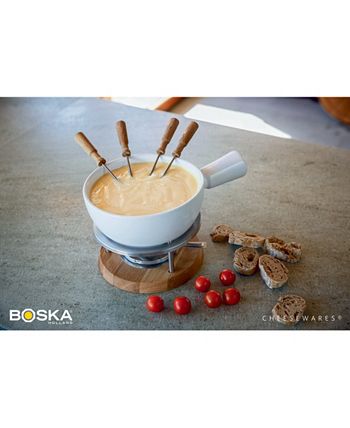 Boska 1 Liter Fondue Bianco - Ceramic with Oak Base - Macy's