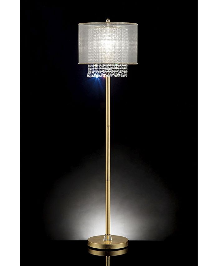 ORE Lighting 65" Bhavya Crystal Floor Lamp - Macy's