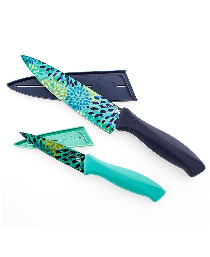Fiesta CLOSEOUT! 4-Piece Floral Decal Knife Set - Macy's
