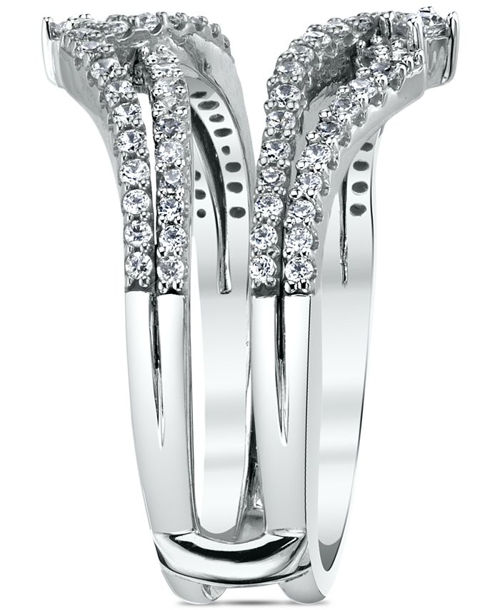 Macy's Diamond Split-Band Enhancer Ring Guard (5/8 ct. t.w.) in 14k ...