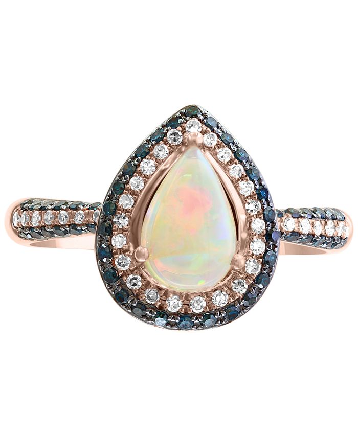 EFFY Collection EFFY® Opal (3/8 ct. t.w.) & Diamond (3/8 ct. t.w.) Ring ...