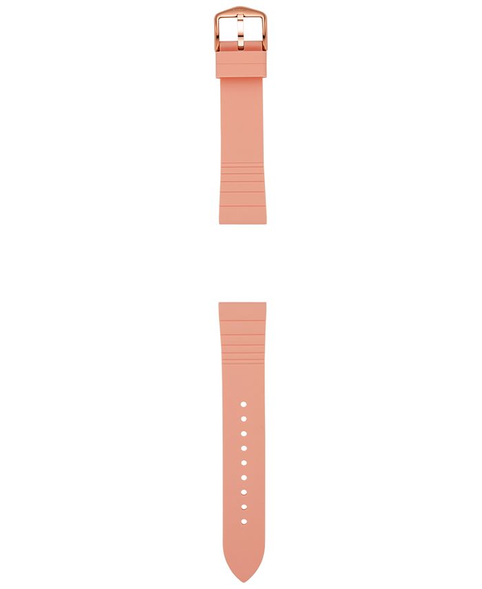 Fossil Unisex Sport Pink Silicone Smart Watch Strap - Macy's
