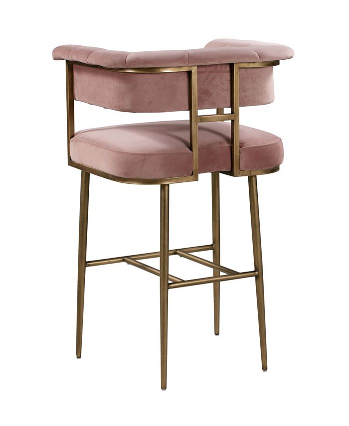 TOV Furniture Astrid Velvet Bar Stool - Macy's