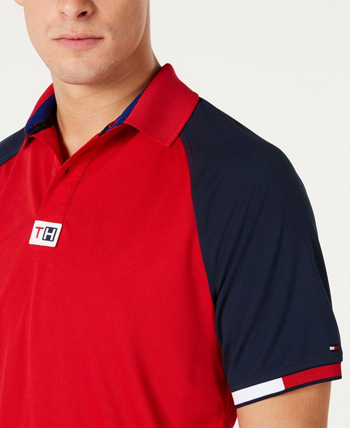 Tommy Hilfiger Men's Bluth Custom-Fit Moisture-Wicking Colorblocked ...