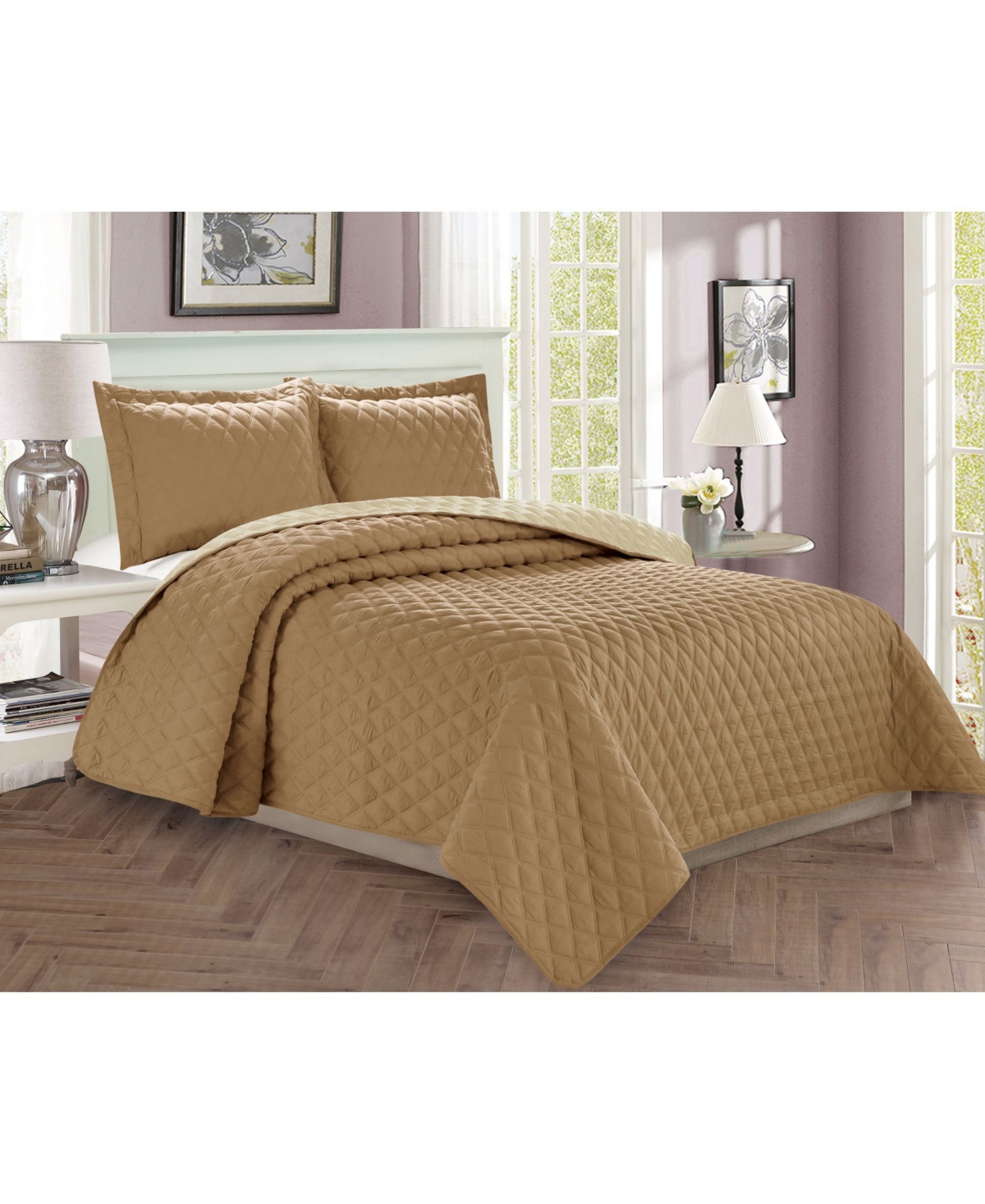 Click here for Elegant Comfort Luxury Diamond Design 3-Pc. Quilte... prices