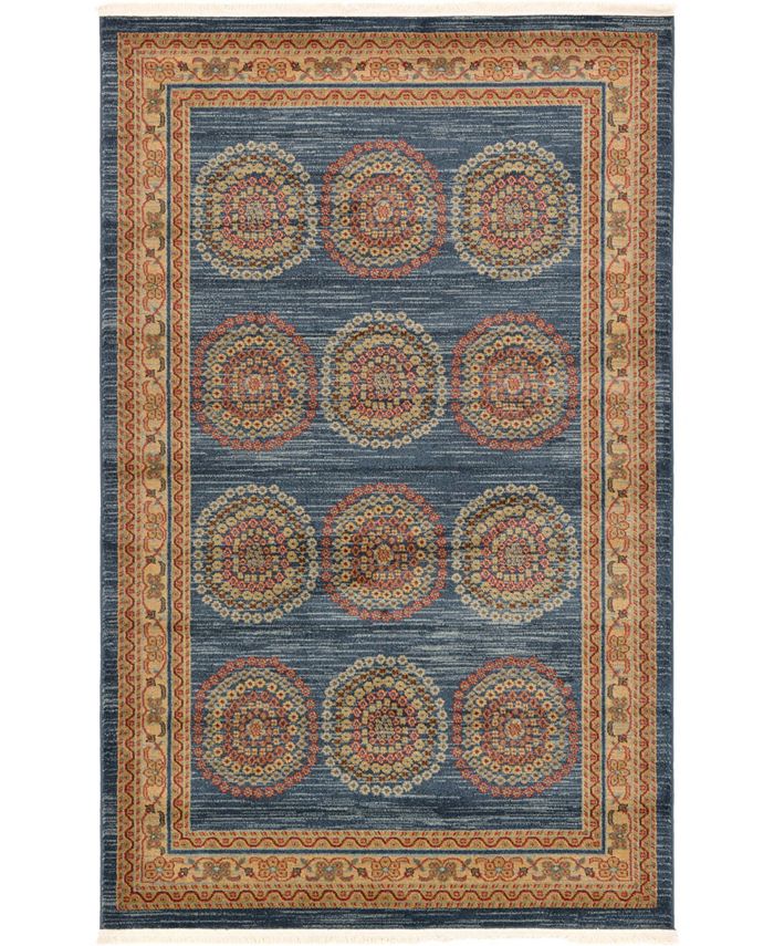 Bayshore Home Ojas Oja2 Navy Blue 5' x 8' Area Rug - Macy's