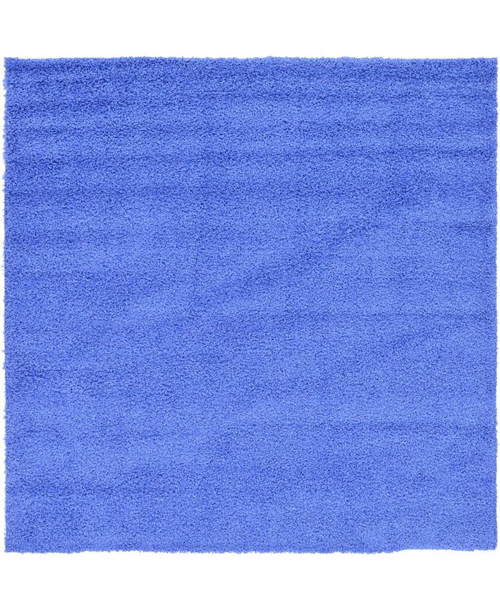 Bridgeport Home Exact Shag Exs1 Periwinkle Blue 8' 2" x 8' 2" Square ...