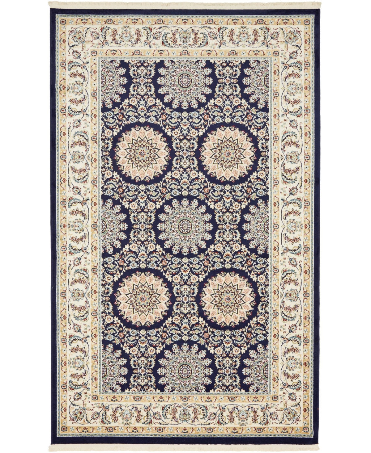 Click here for Bayshore Home Zara Zar8 5 x 8 Area Rug - Navy Blue prices