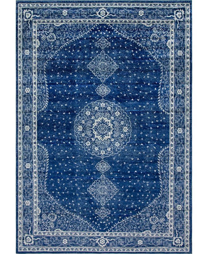 Bayshore Home Mobley Mob1 Navy Blue 10' x 14' Area Rug - Macy's