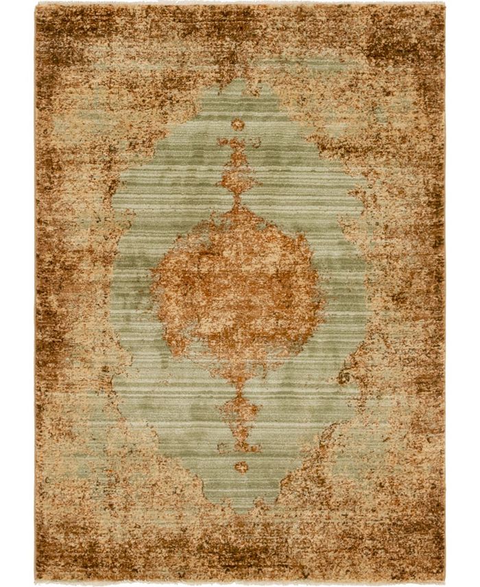 Bayshore Home Thule Thu2 Light Green 4' x 6' Area Rug - Macy's