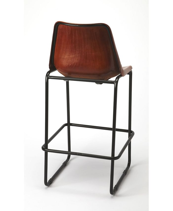 Butler Specialty Butler Myles Leather Bar Stool - Macy's