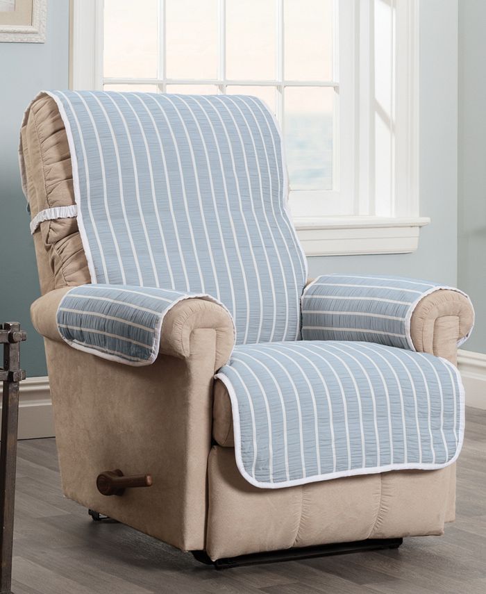 P/Kaufmann Home Harper Striped Recliner Furniture Cover Slipcover - Macy's